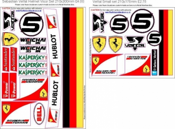 Helmet and cycle stickers or decals ideal to personalize your equipment ...